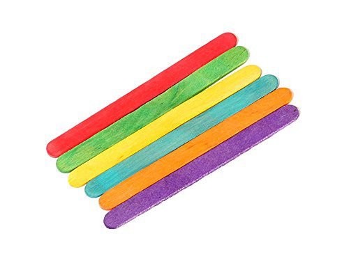 Colored Wooden Craft Sticks 110 count (fudge sticks) - The Book Jungle ...