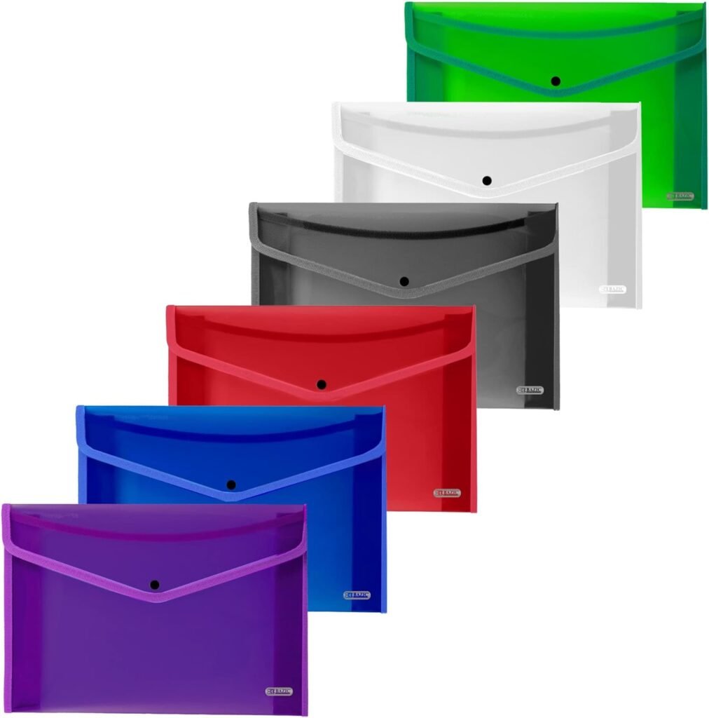 BAZIC Plastic File Folder, Legal Size File Folders V-Flap (each) - The ...