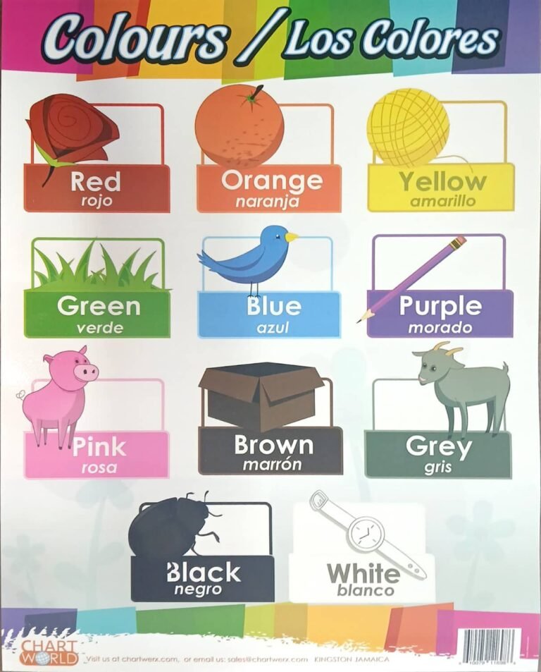 Chart: Colours/Los Colores - The Book Jungle Jamaica